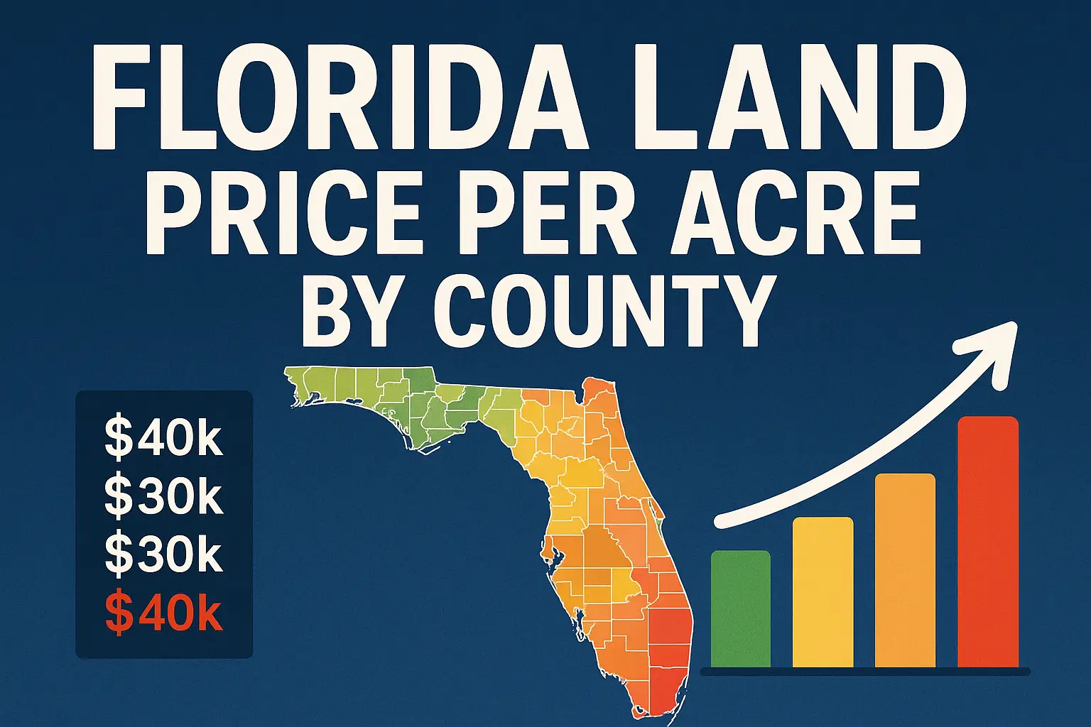 2025 Florida Land Price Per Acre by County